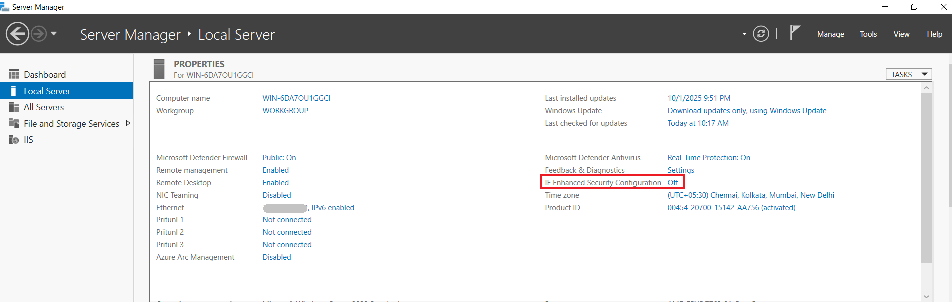 How to Turn Off IE Enhanced Security on Windows Server?